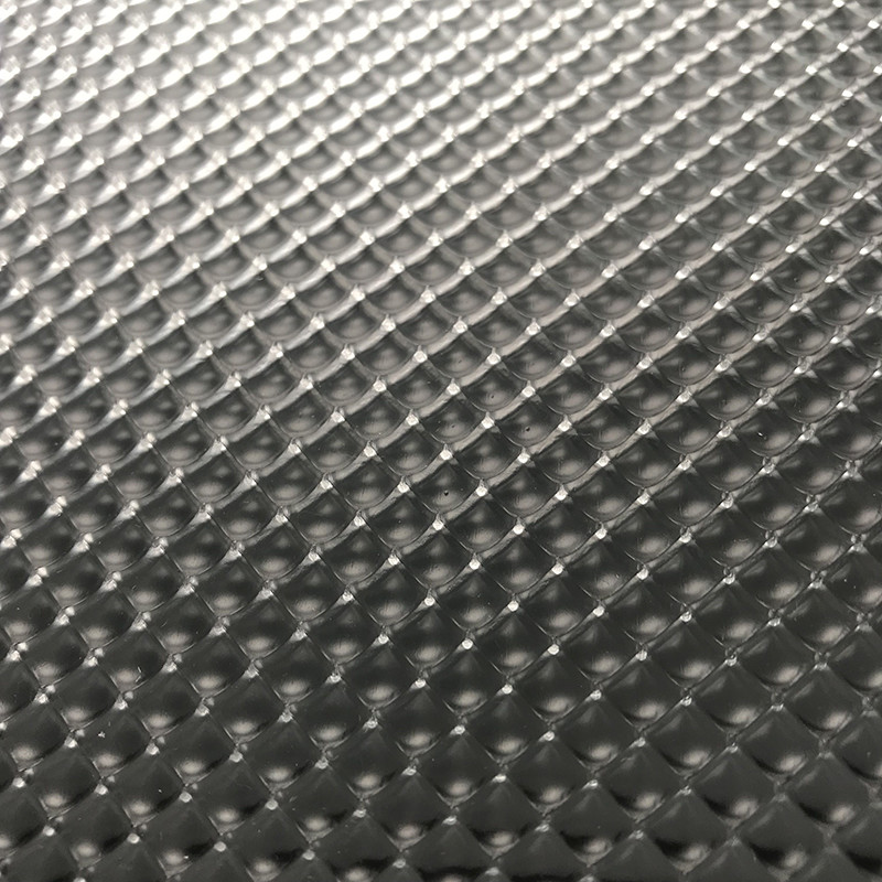 Transparent Diamond Lattice 8mm Anti Skate Acrylic Embossed Sheet